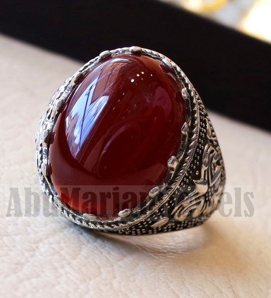 aqeeq Akik natural liver agate carnelian aqiq stone oval red cabochon ...